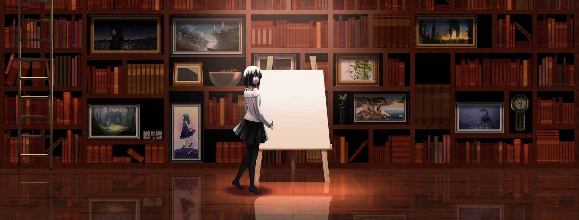 Anime Serenity: Hidden Stories in the Library - HD Wallpaper