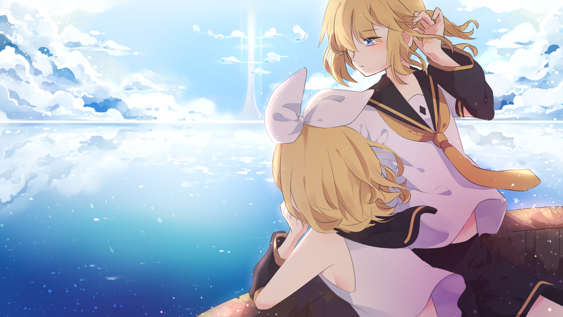 Len & Rin Kagamine HD Anime Wallpaper - Vibrant Vocaloid Duo