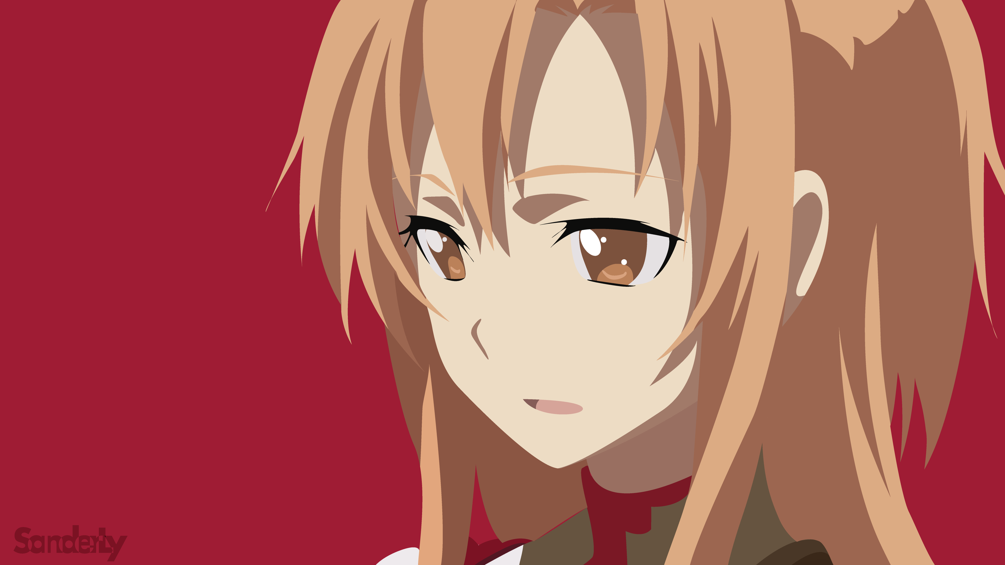 Asuna Yuuki Minimalist 4K Anime Wallpaper | Sword Art Online Elegance