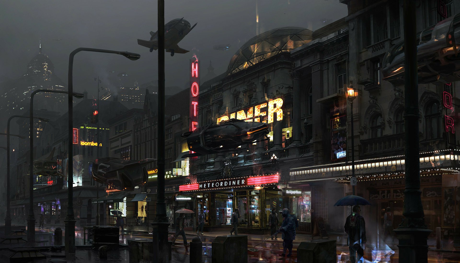 Futuristic Buildings Night