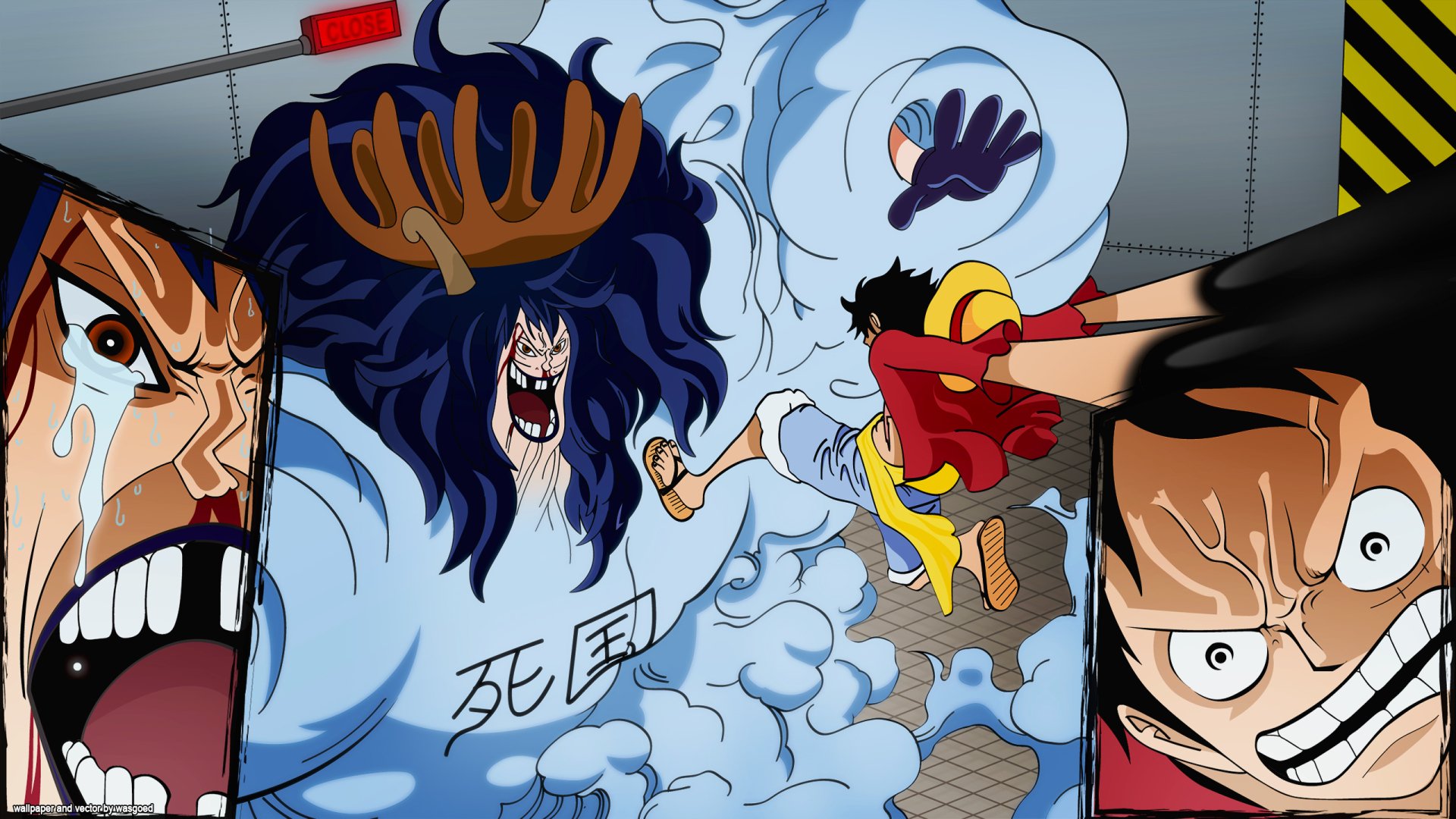 One Piece HD Wallpaper: Luffy vs Caesar Clown Epic Anime Showdown