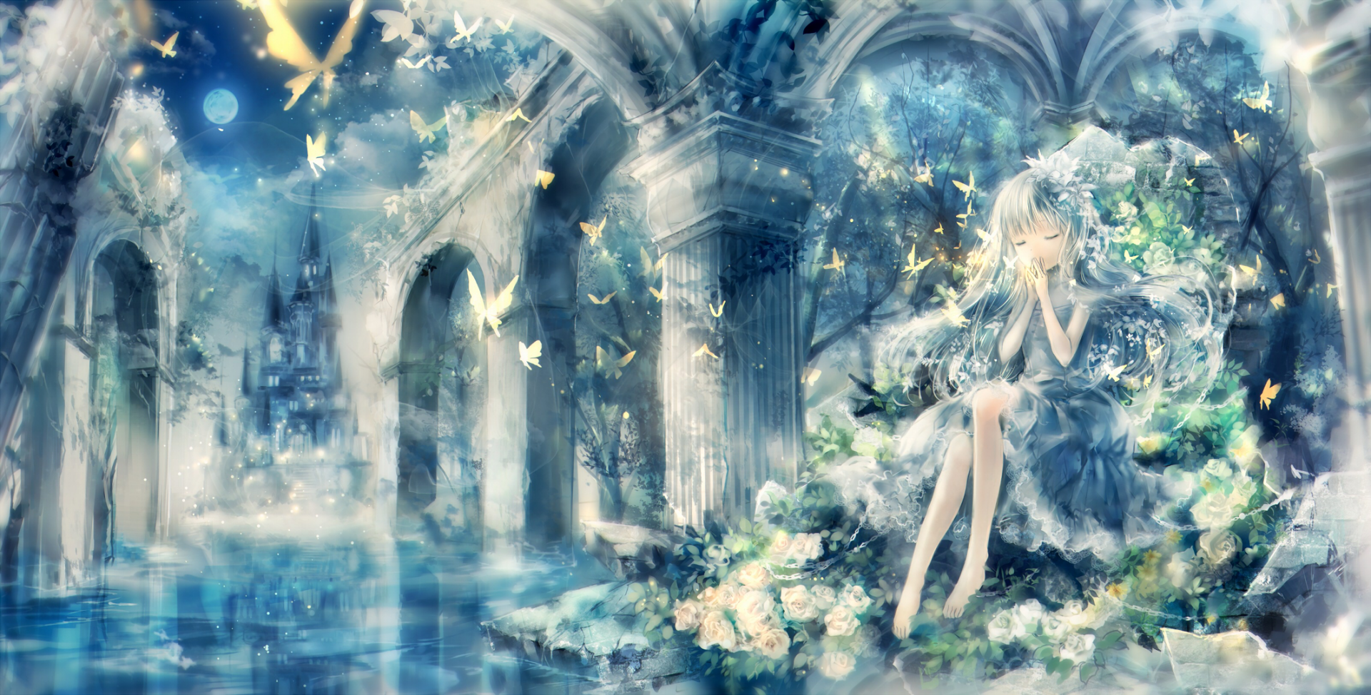 Enchanted Night: Original Anime HD Wallpaper