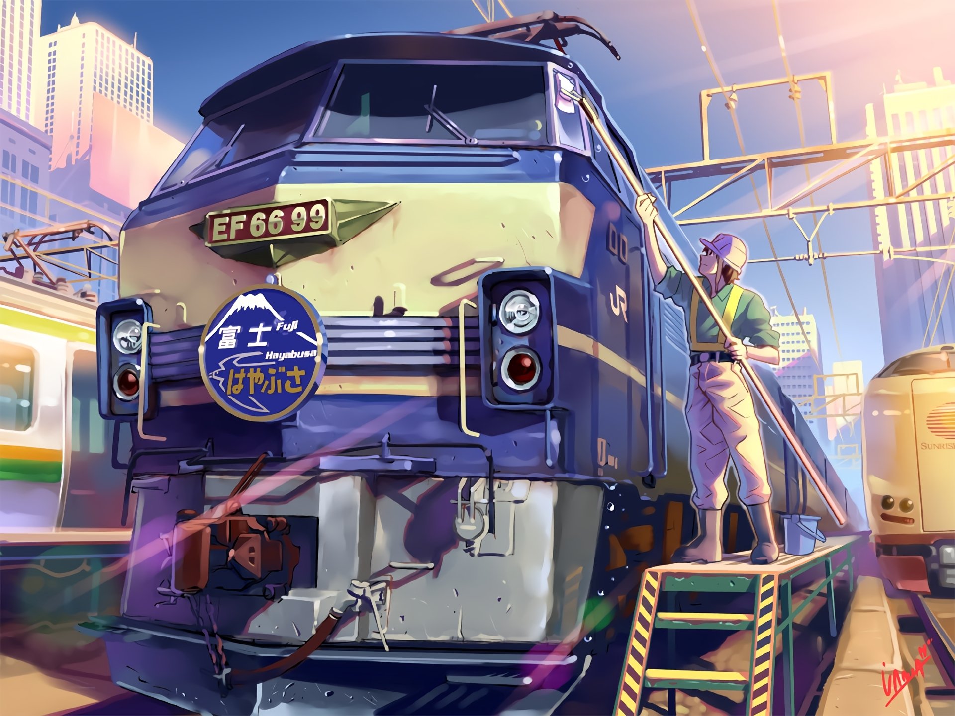 Anime Train Adventure HD Wallpaper