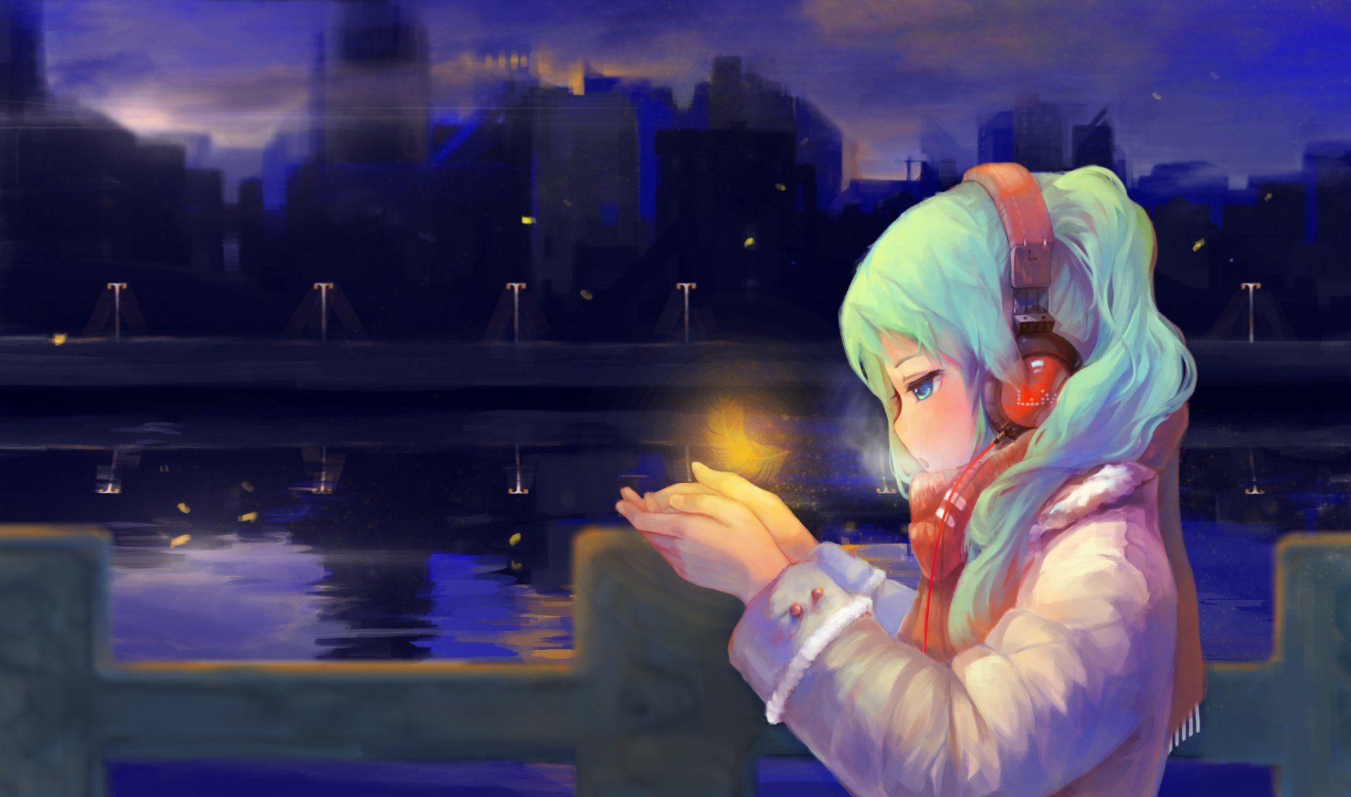 Hatsune Miku Night Glow: Vibrant Anime Vocaloid HD Wallpaper ...
