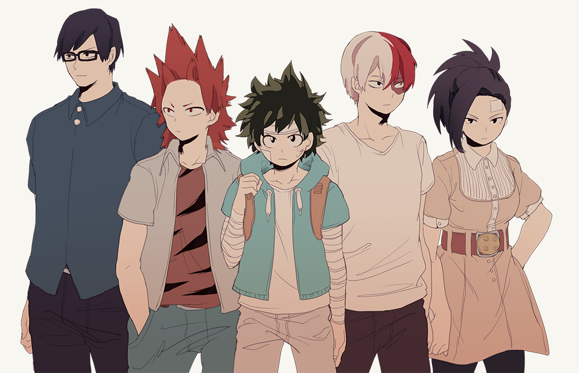 My Hero Academia Heroes: Momo, Todoroki, Midoriya & Friends HD Wallpaper