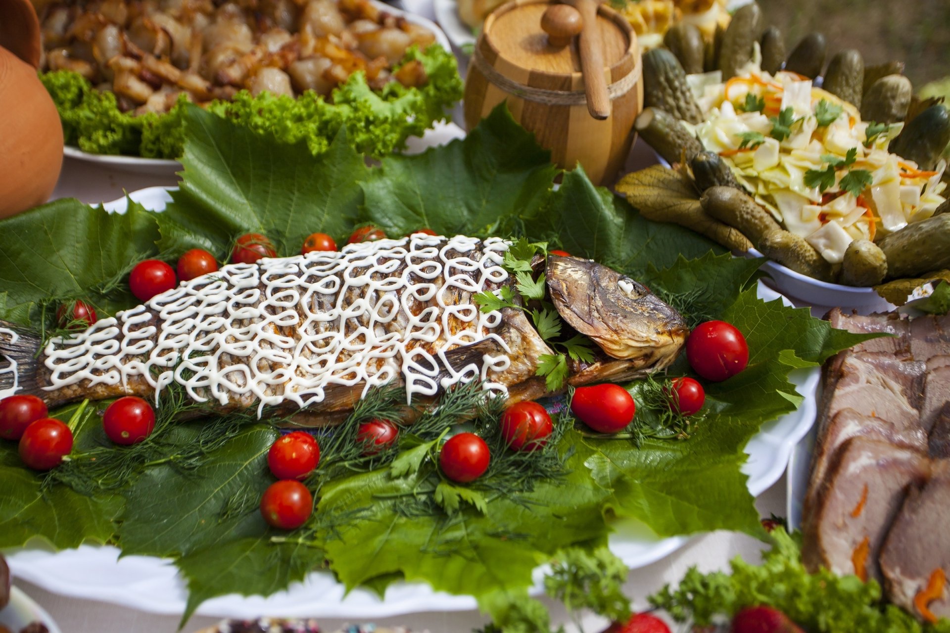 Download Still Life Seafood Food Fish HD Wallpaper