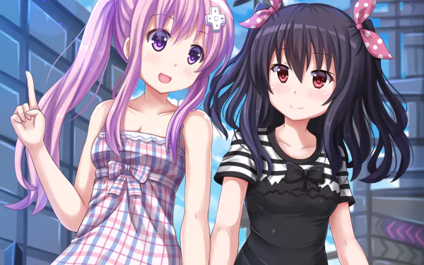 Download Hyperdimension Neptunia Victory Purple Eyes Sad Long Hair Cute ...