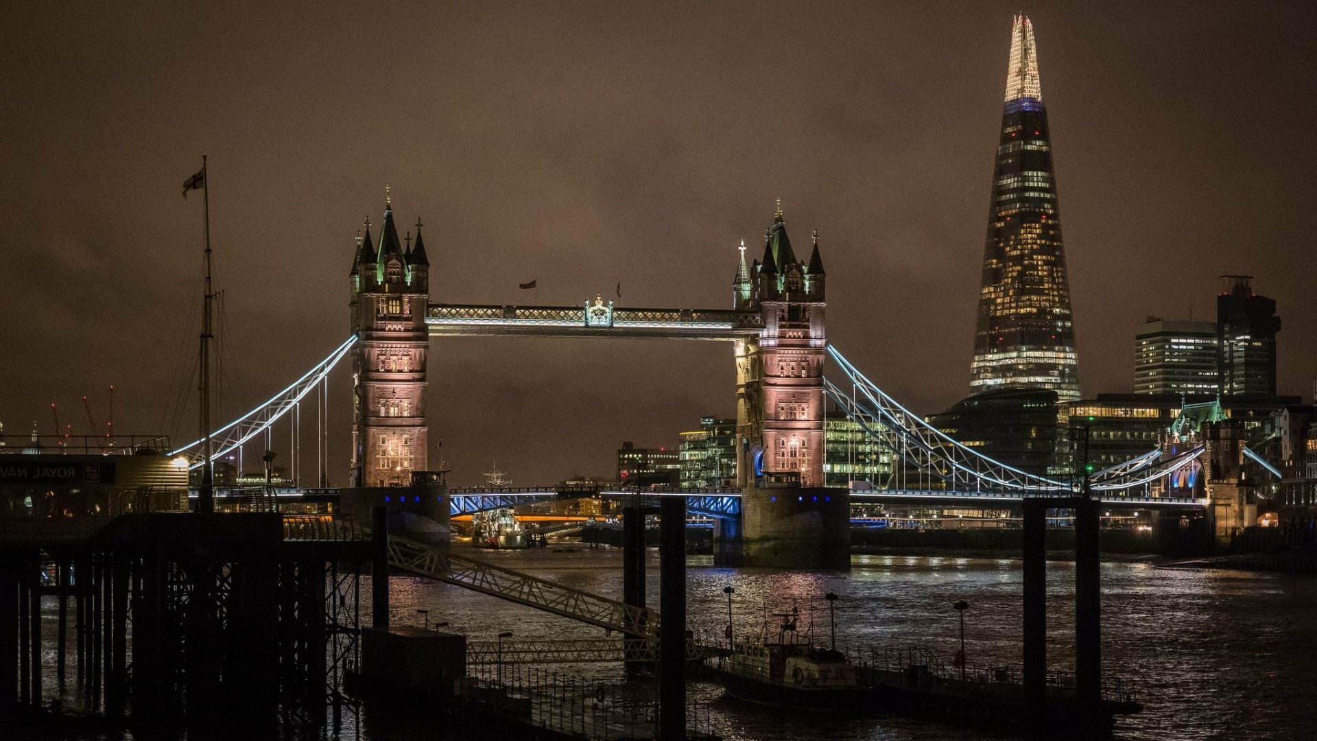 Download London Night Man Made Tower Bridge HD Wallpaper | 2048x1152 ...