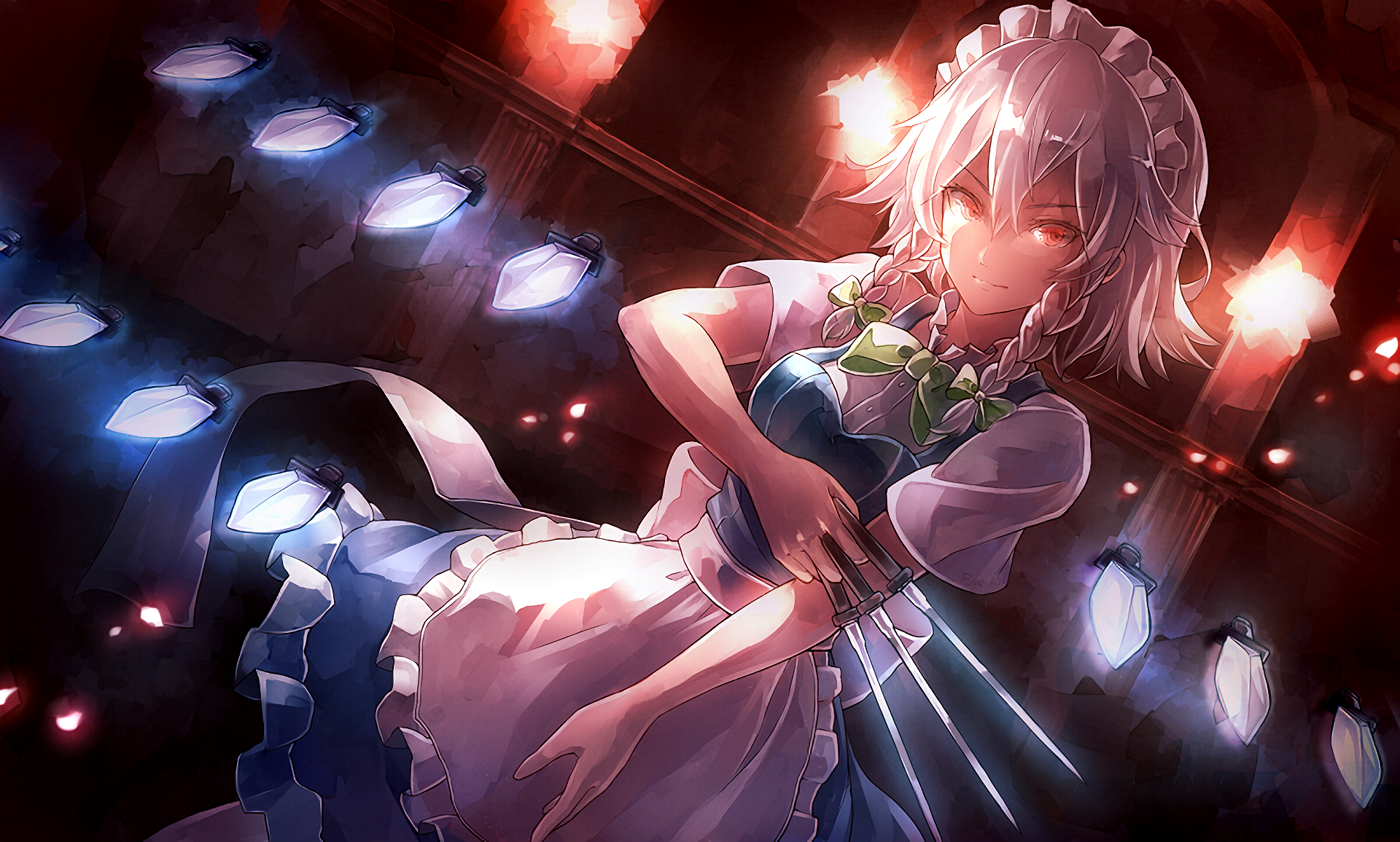 Sakuya Izayoi: Fierce Maid with Red Eyes and Blades – Touhou HD ...