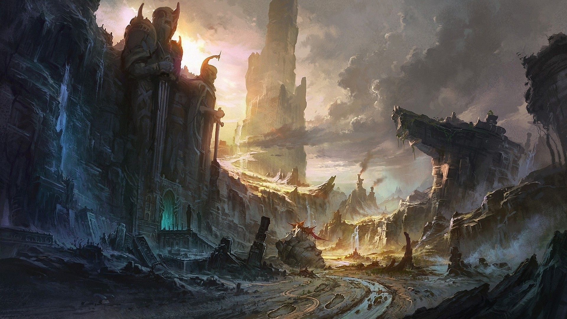 Download Fantasy Landscape Fantasy Landscape HD Wallpaper