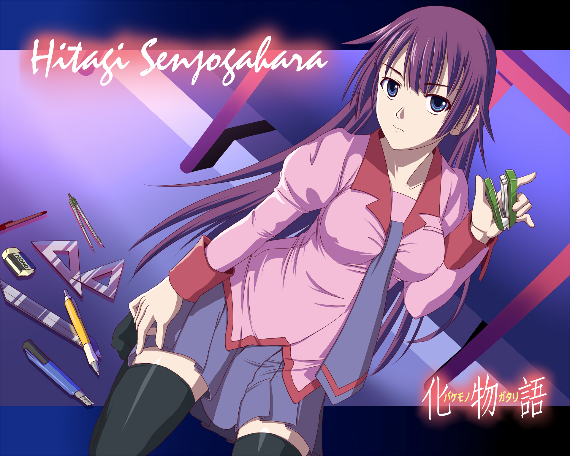 Download Hitagi Senjōgahara Anime Monogatari (Series) HD Wallpaper