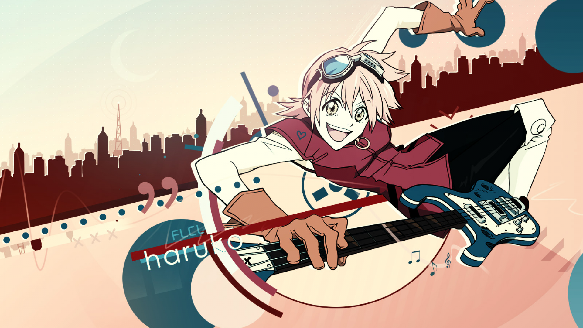 Download Haruko Haruhara Anime FLCL HD Wallpaper