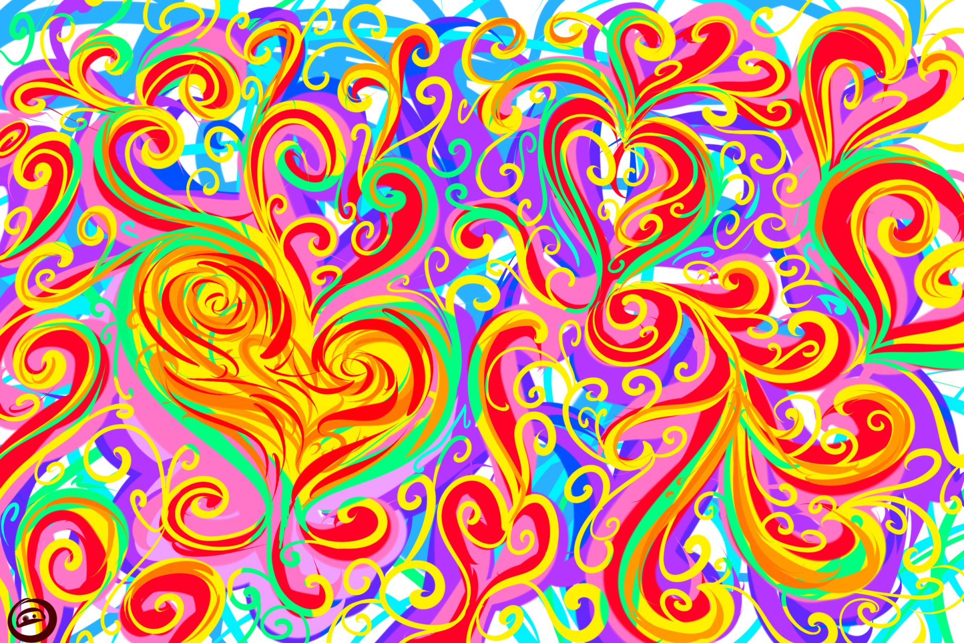Colorful Love Heart - HD Wallpaper by gildedguy