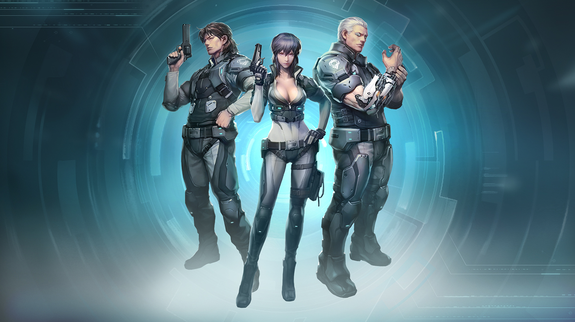 Ghost in the Shell HD Anime Trio – Futuristic Cyber Ops Wallpaper ...