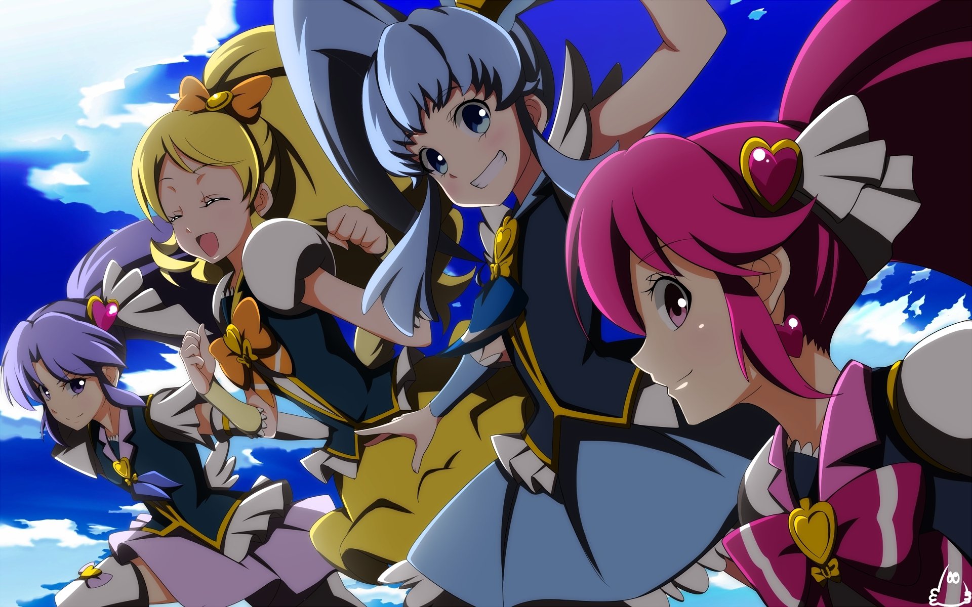 Pretty Cure! HD Wallpaper Featuring Shirayuki Hime & Omori Yuko Squad