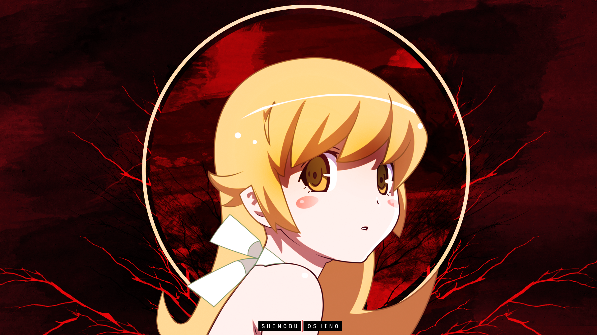 Shinobu Oshino HD Wallpaper | Stunning Monogatari Anime Art