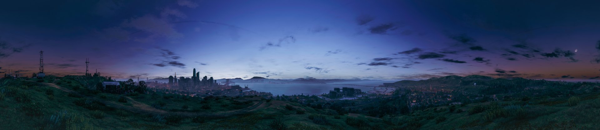 Download Panorama Sky San Francisco Golden Gate Bridge Video Game Watch ...