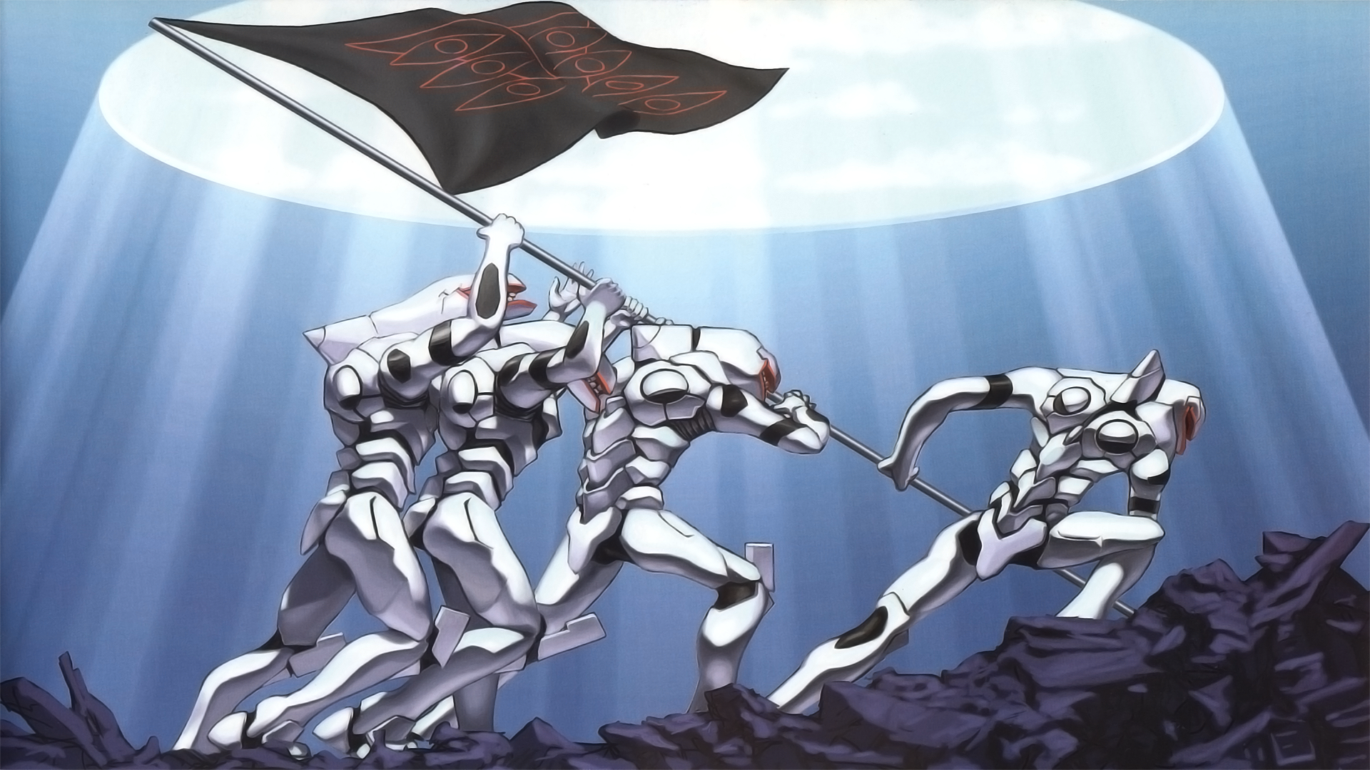 Neon Genesis Evangelion HD Anime Wallpaper – Iconic Mechas United in ...