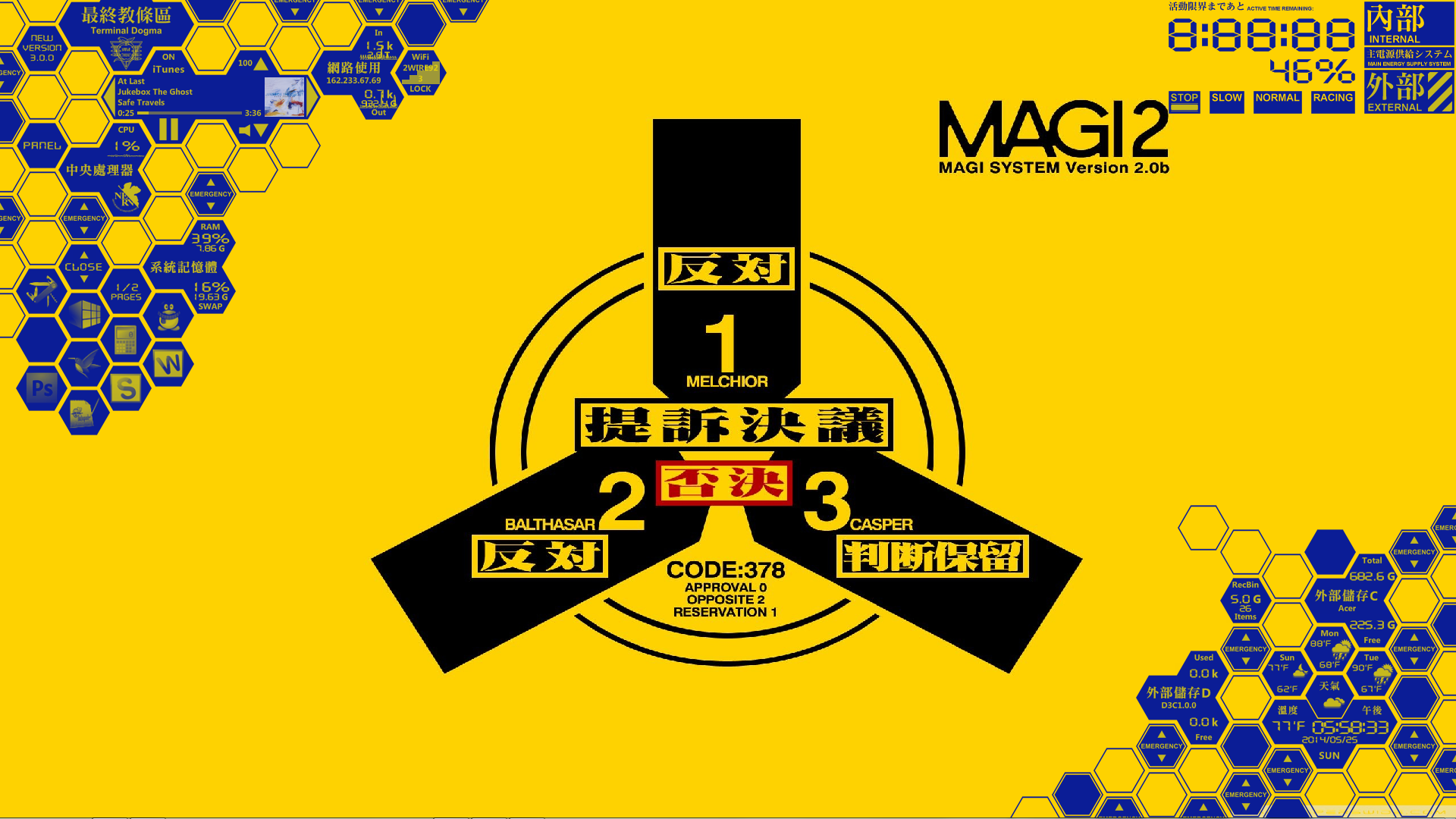 Nerv Magi Screen Saver Evangelion Neon Genesis Evangelion Live