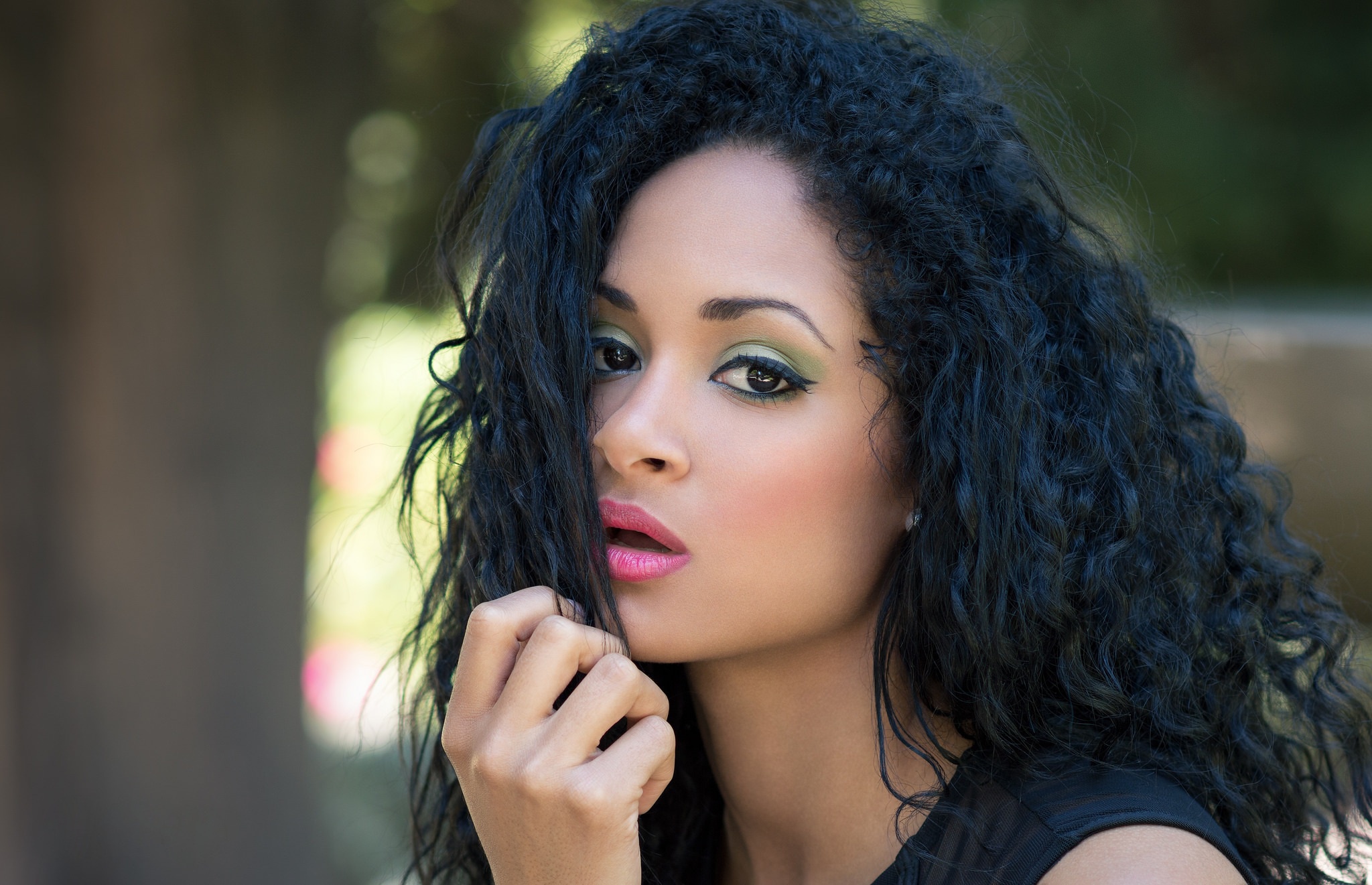 Download Depth Of Field Face Brown Eyes Brunette Woman Model HD ...