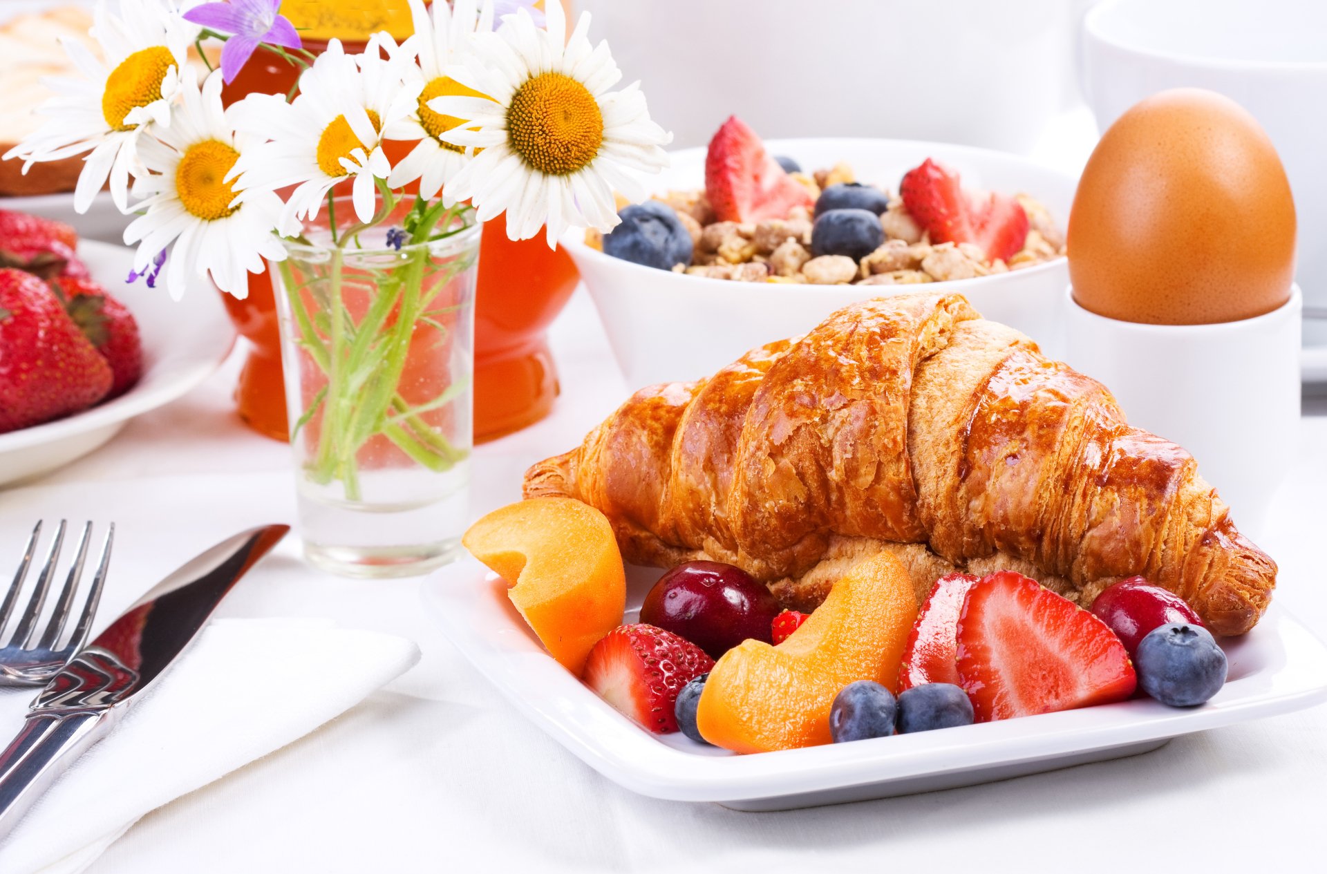 Download Glass Cereal Daisy Egg Croissant Fruit Still Life Food ...