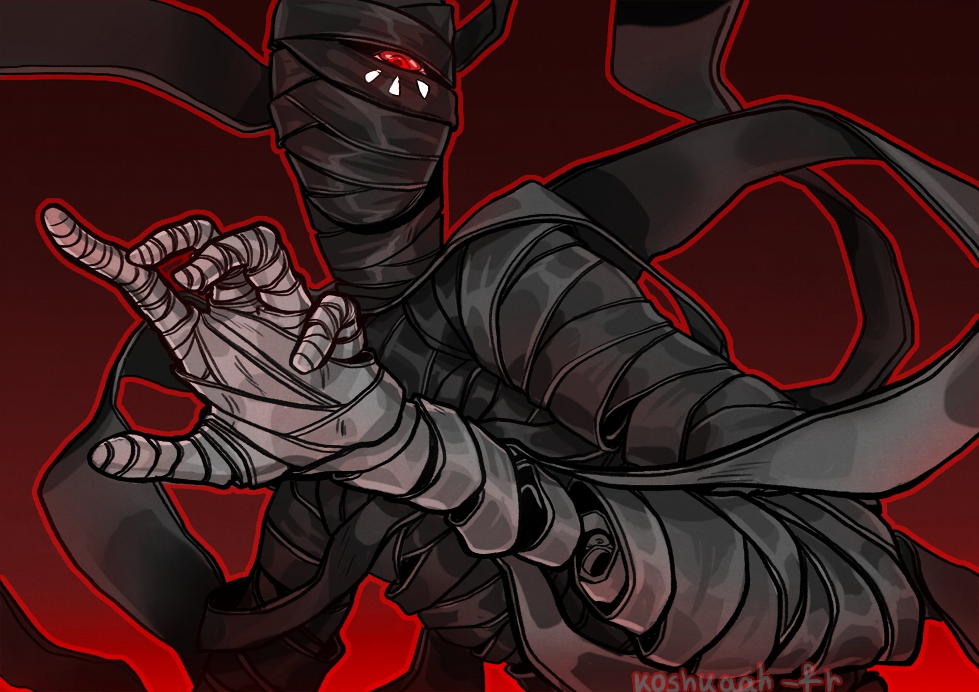 My Hero Academia HD Wallpaper — Crimson Bandage Phantom | 1920x1357 ...