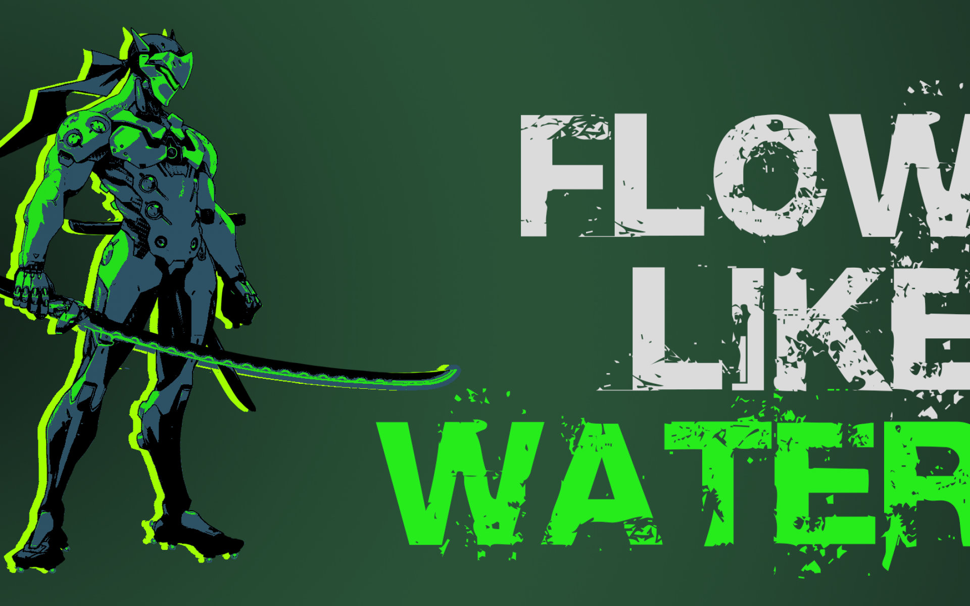 Genji HD Wallpaper - Flow Like Water | Overwatch Video Game Art