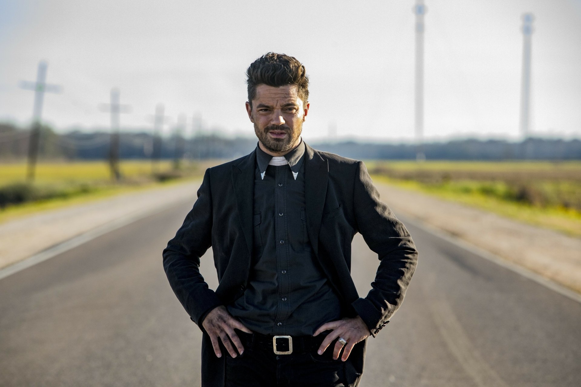 Download Jesse Custer Dominic Cooper TV Show Preacher 4k Ultra HD Wallpaper