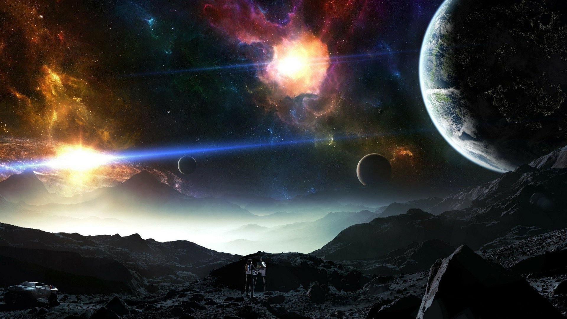 Galactic Exploration HD Wallpaper