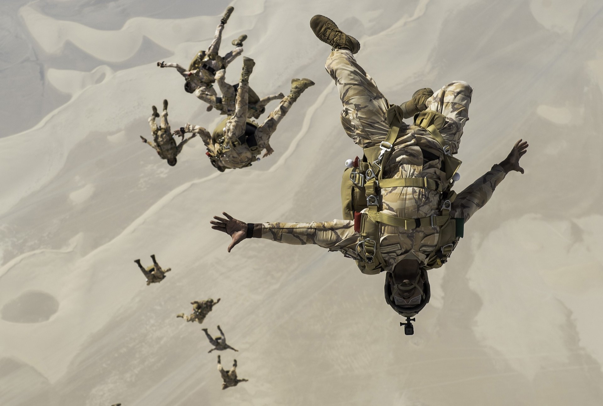 Elite Air Force Paratroopers in Action – HD Military Wallpaper