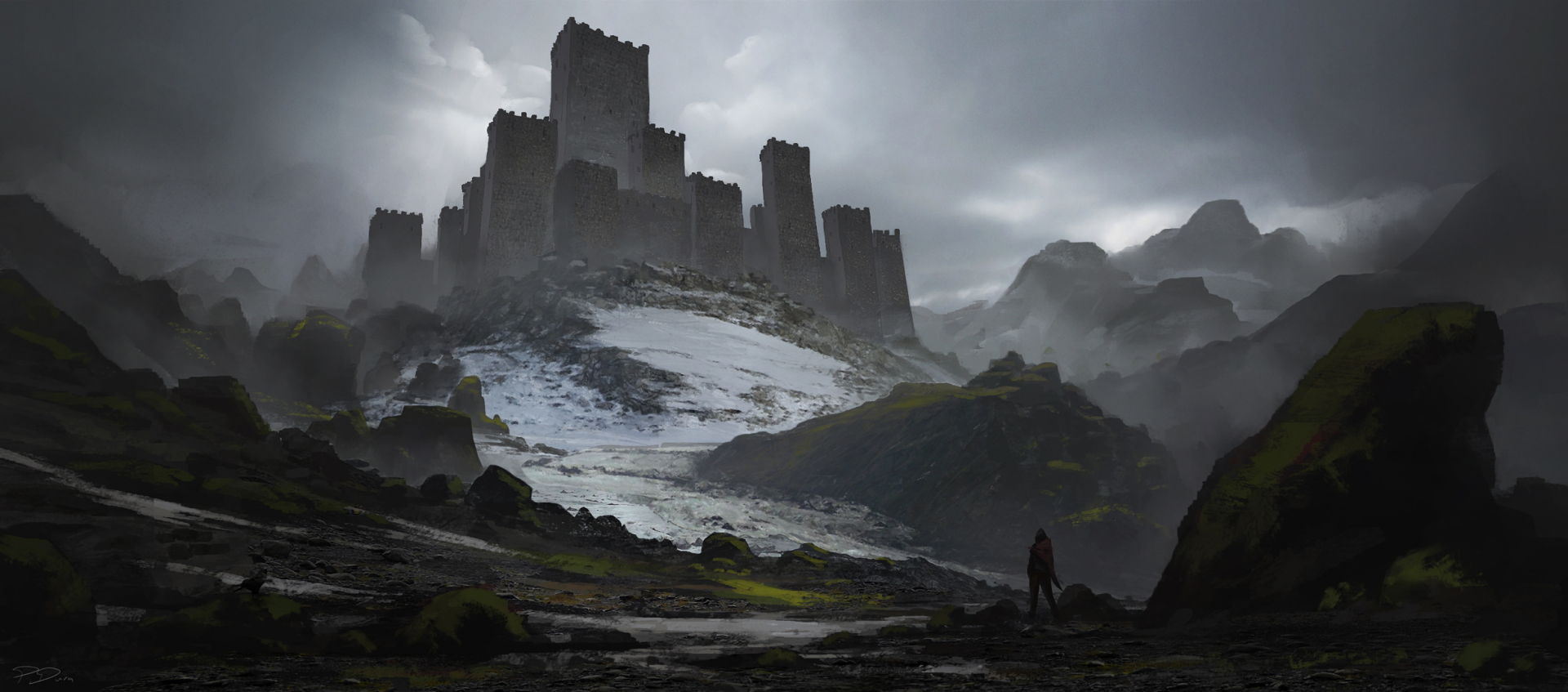 Download Fog Cloud Dark Mountain Building Fantasy Castle Dark Fantasy ...