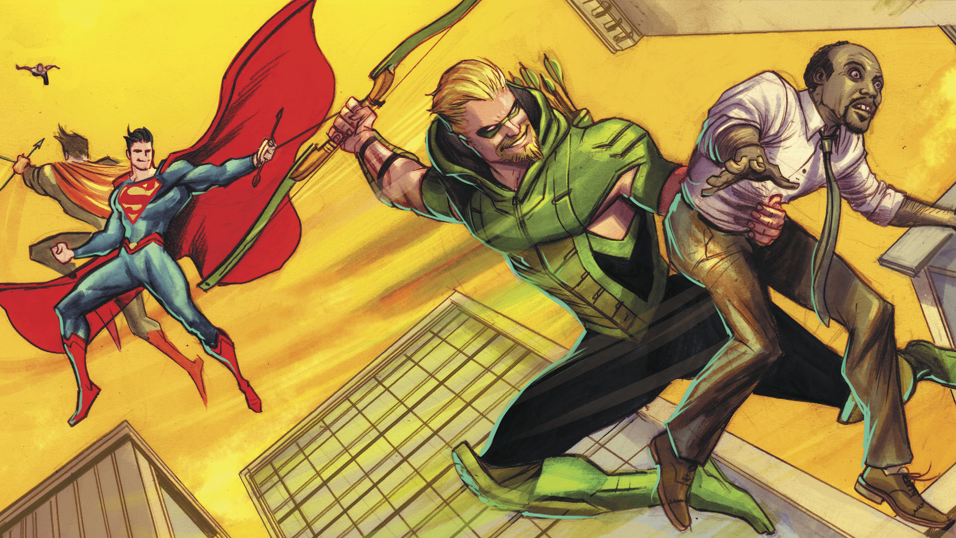 Download Superman Comic Green Arrow HD Wallpaper