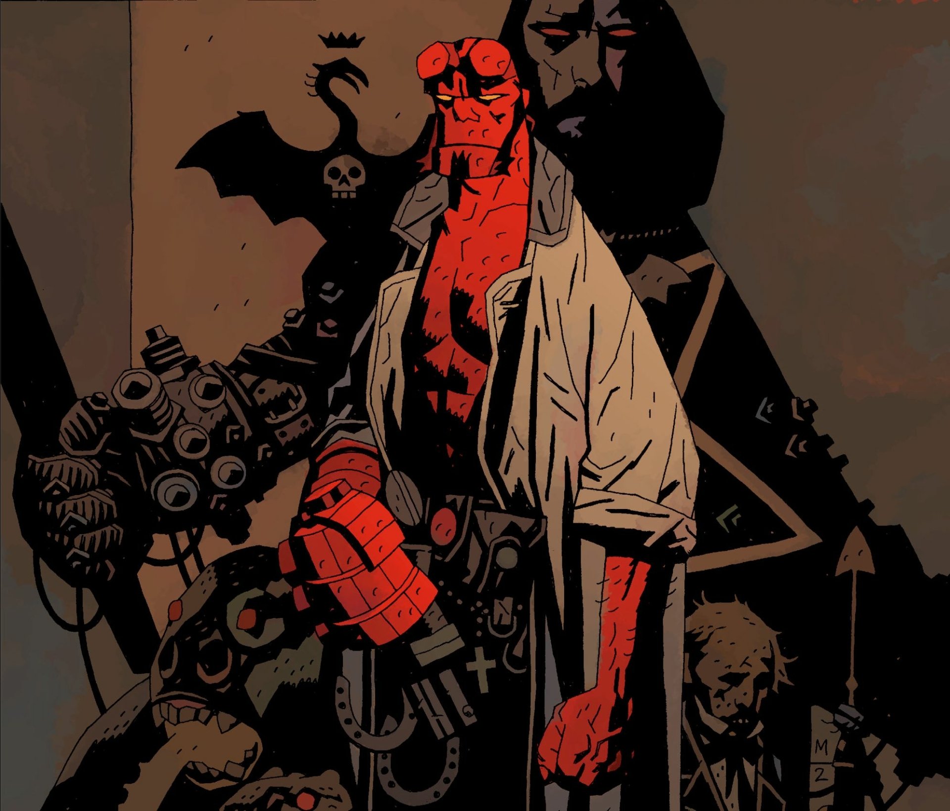 Download Comic Hellboy HD Wallpaper | 1989x1697 | Wallpaper Abyss