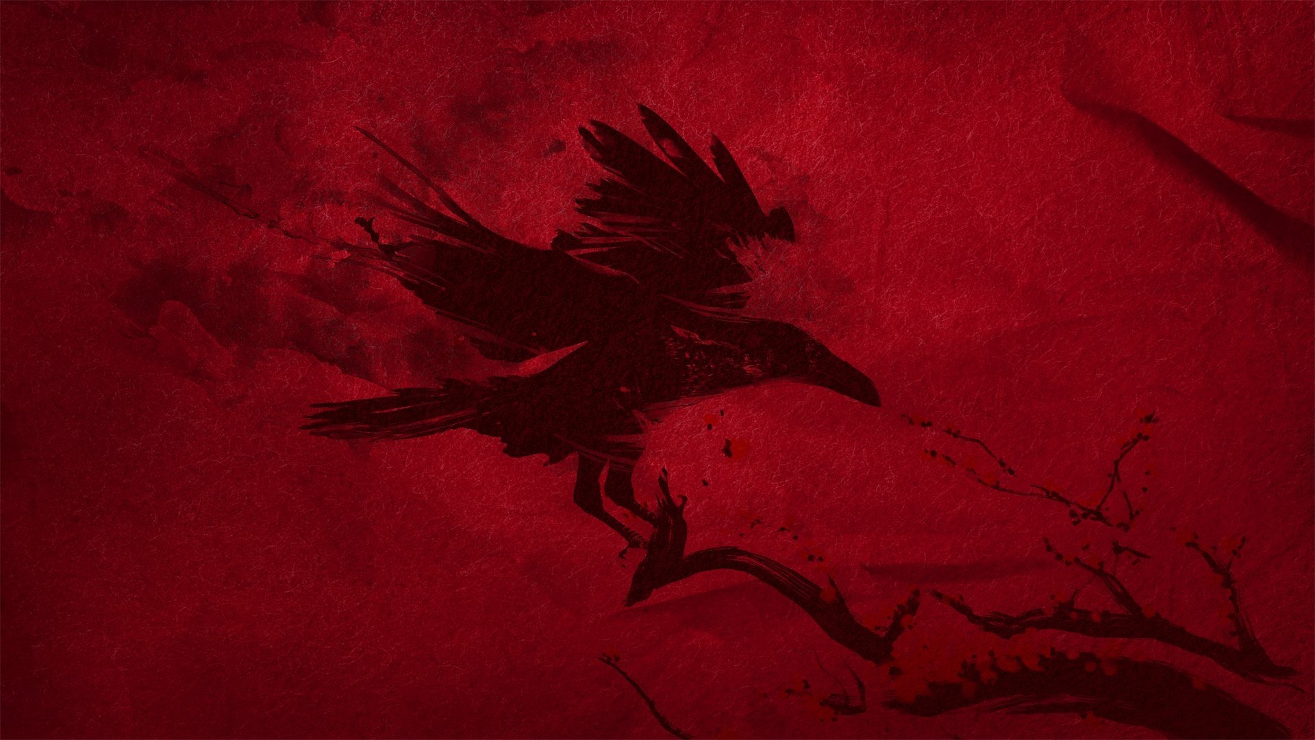 Minimalist Red Crow - Rainbow Six Siege HD Gaming Wallpaper