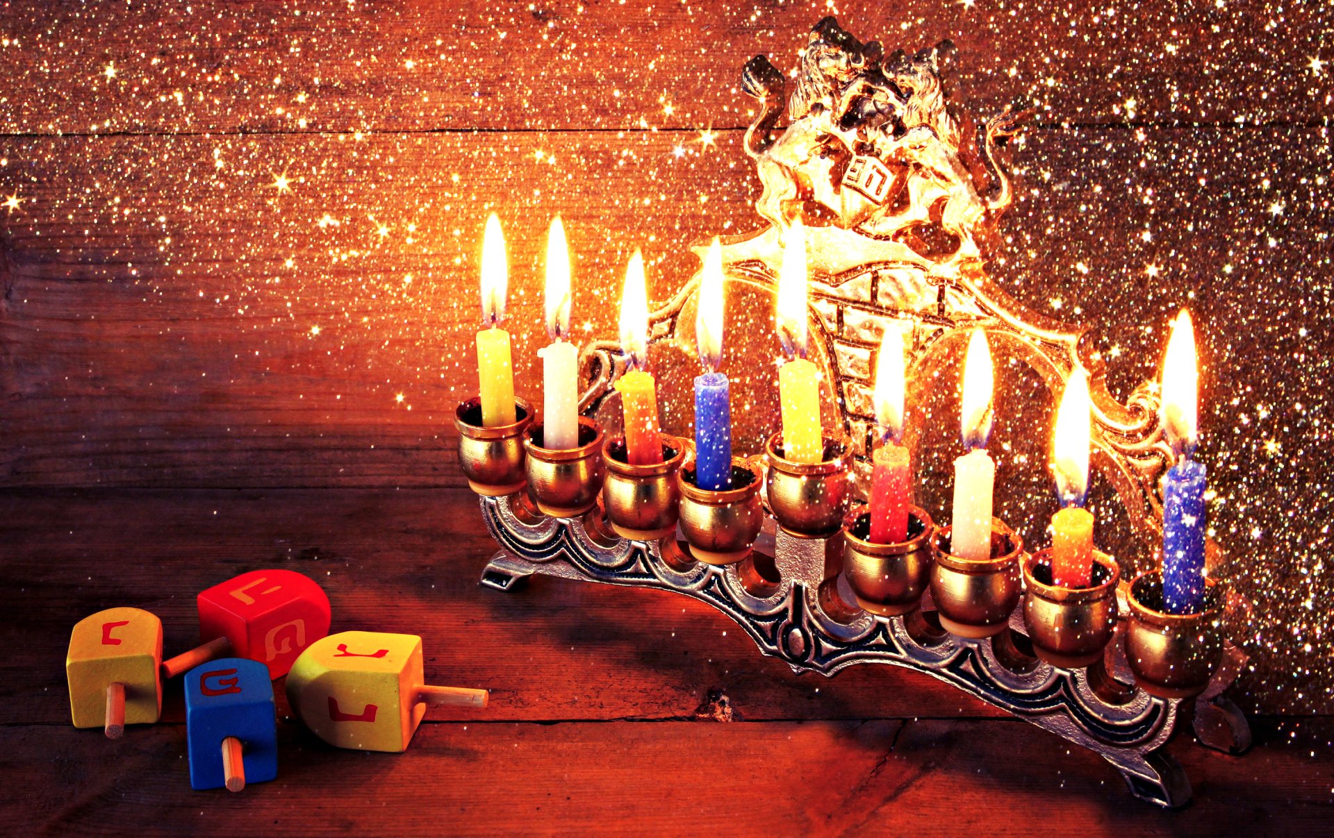 Hanukkah Glow Festive Candlelight HD Wallpaper Celebration 2901x1823