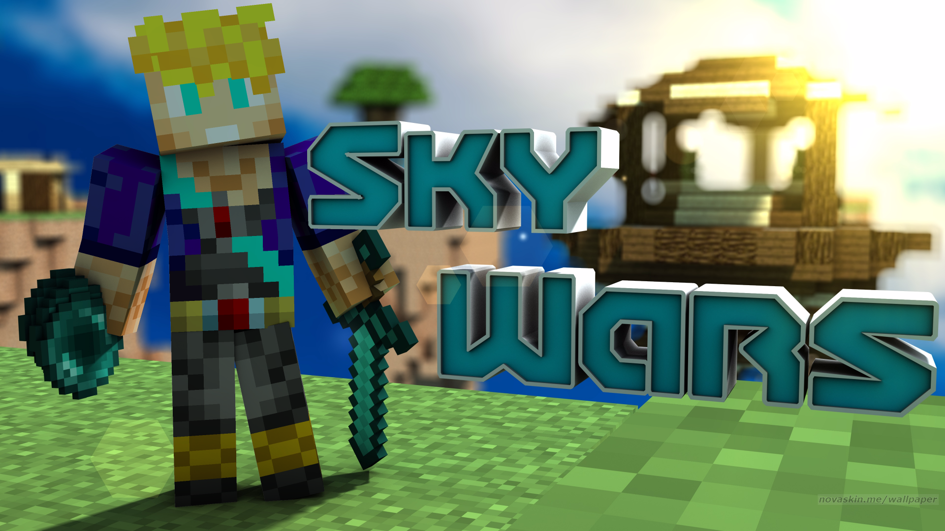 Minecraft Sky Wars 4K Ultra HD Wallpaper