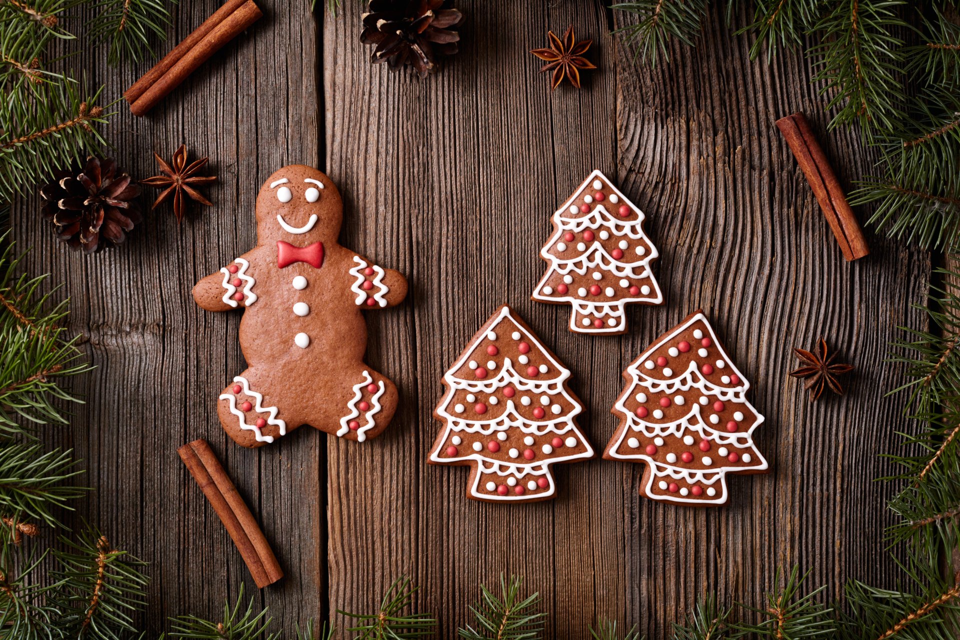 Download Christmas Cinnamon Gingerbread Food Cookie 4k Ultra HD Wallpaper