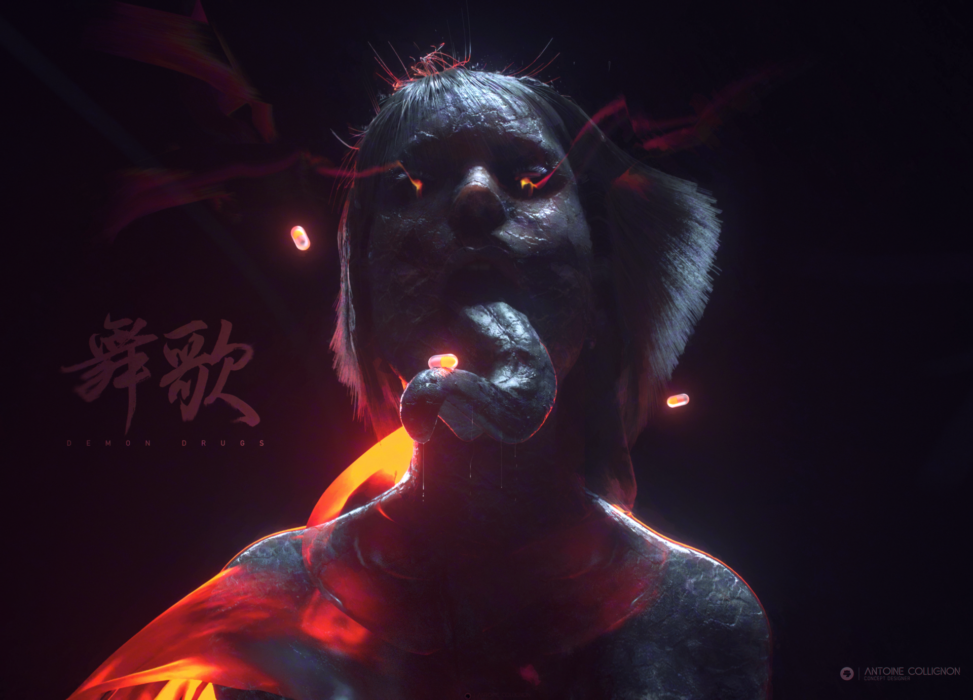 Download Dark Demon HD Wallpaper by Antoine Collignon
