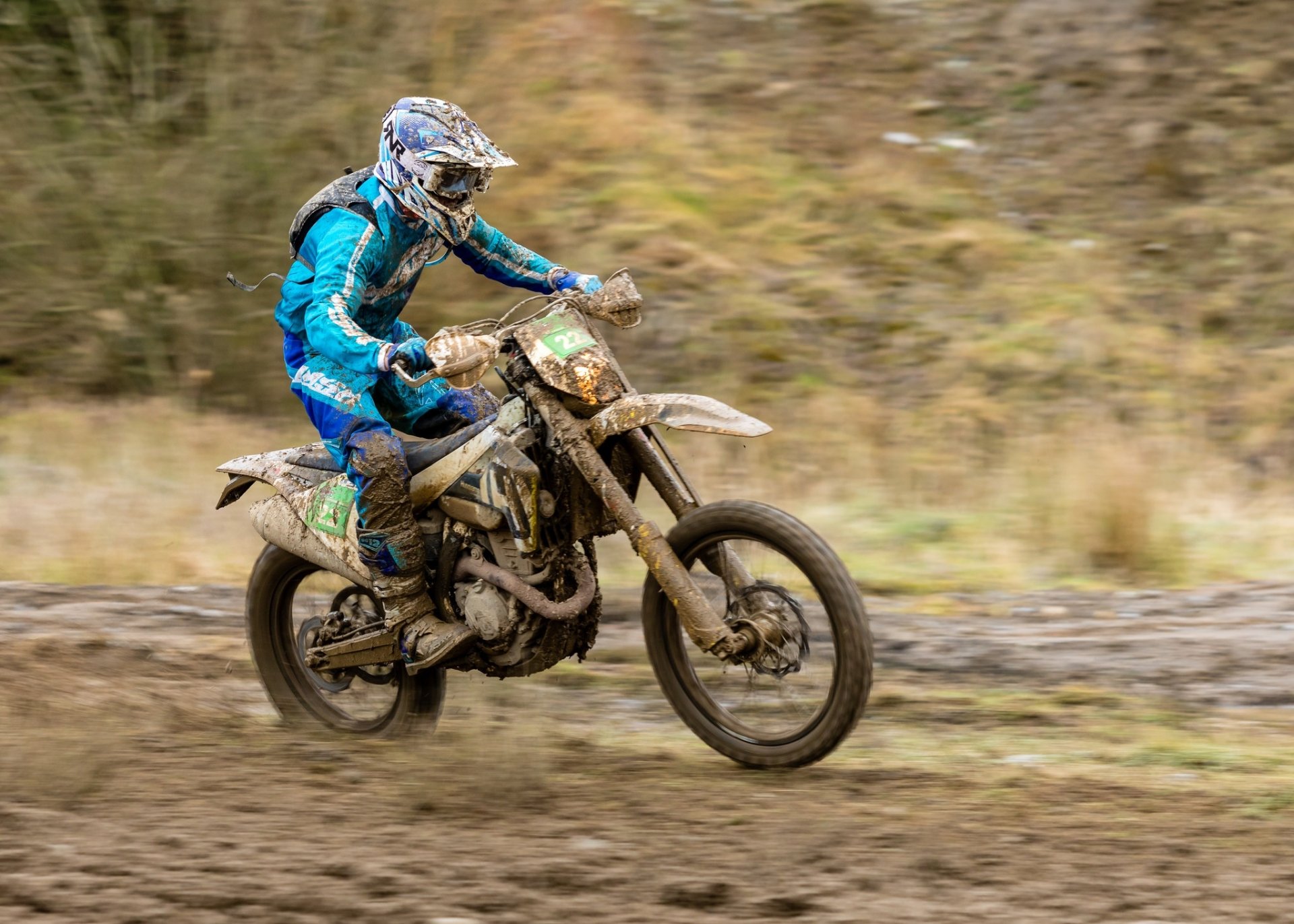 Thrilling Motocross Ride: High-Speed Sports Motorcycle HD Wallpaper