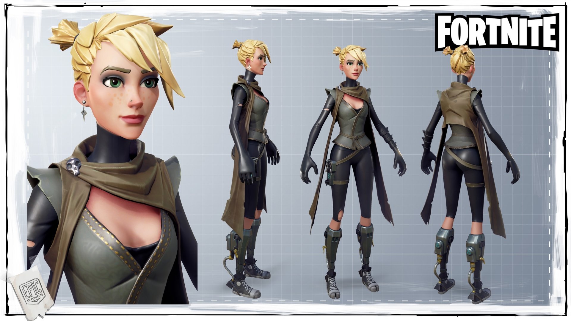 Fortnite HD Wallpaper: Stylish Female Character Showcase