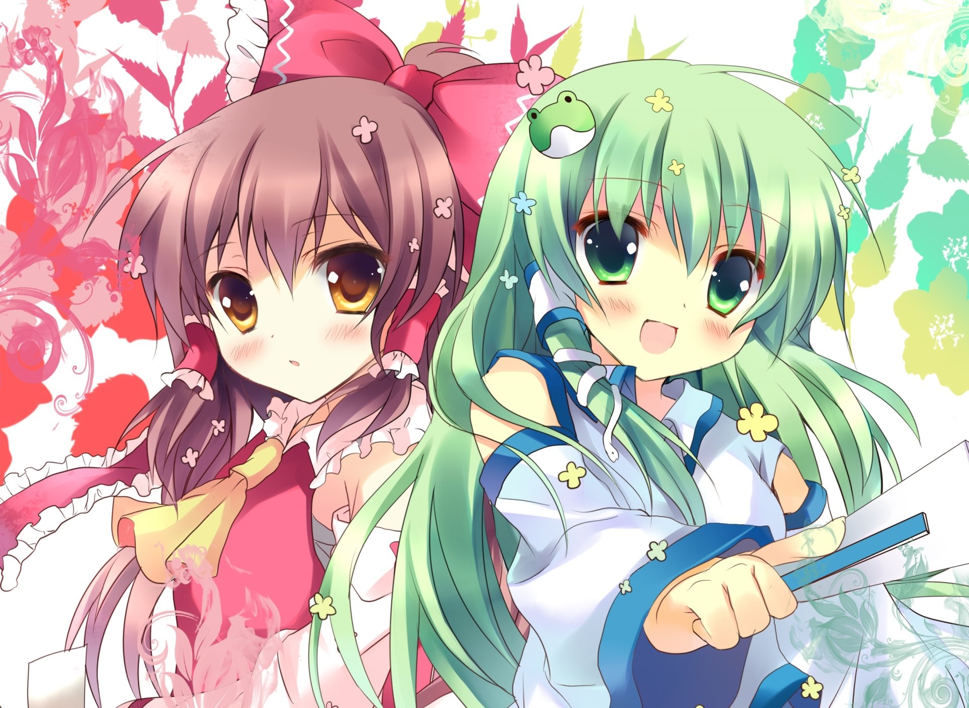Download Sanae Kochiya Reimu Hakurei Anime Touhou HD Wallpaper by Azumi ...