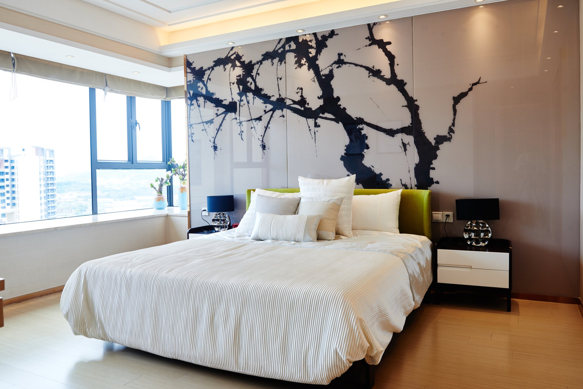 Download Bed Furniture Bedroom Man Made Room 4k Ultra HD Wallpaper