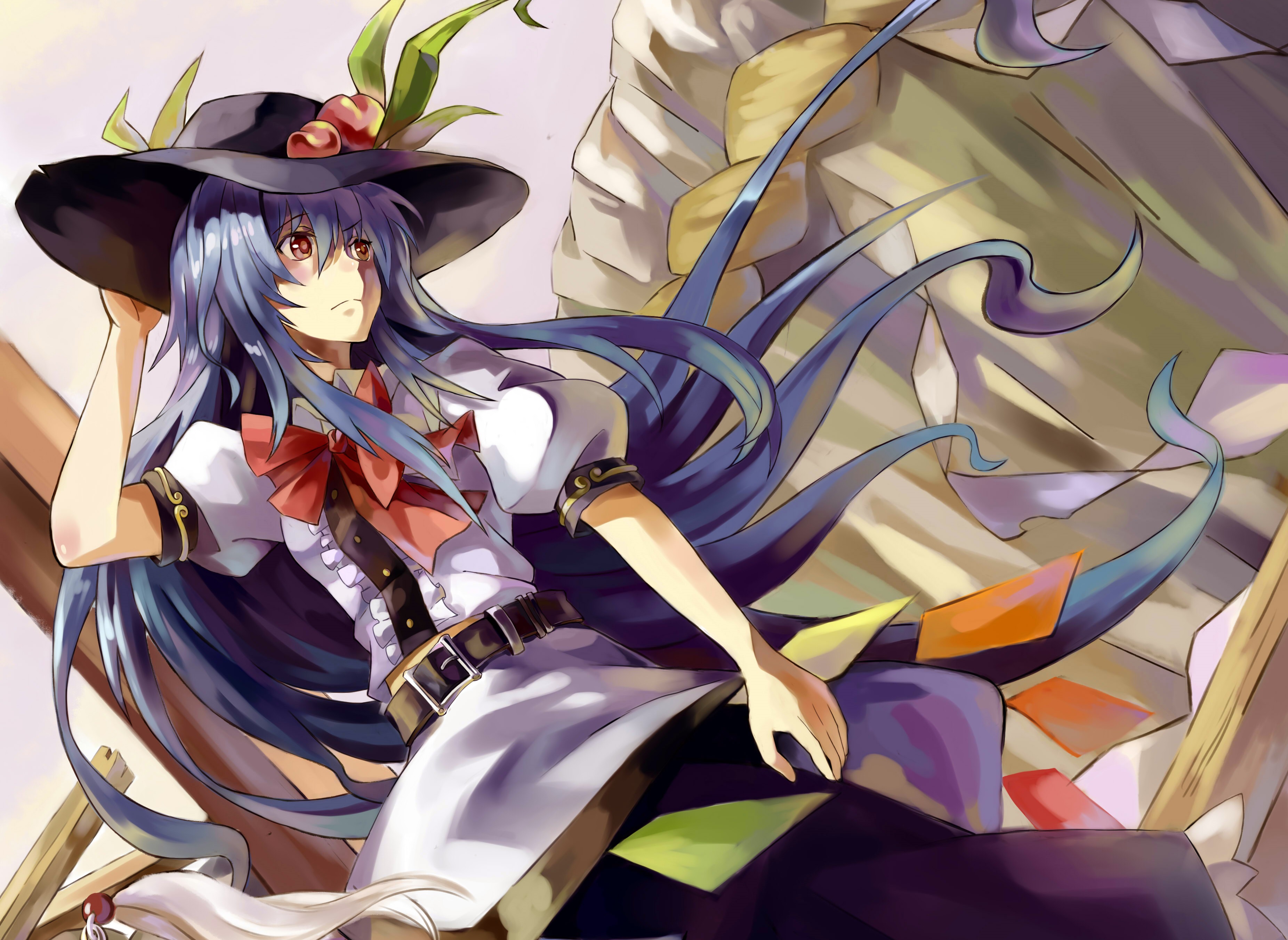 Download Tenshi Hinanawi Anime Touhou HD Wallpaper by neko (yanshoujie)