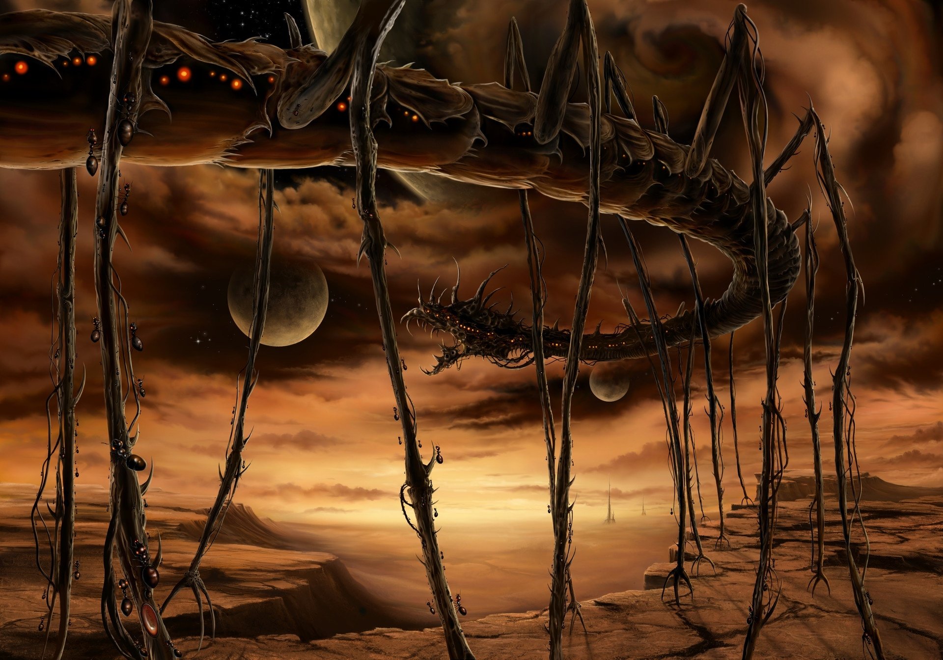 Dark Creature's Haunting Landscape – HD Wallpaper by Susann Houndsville ...
