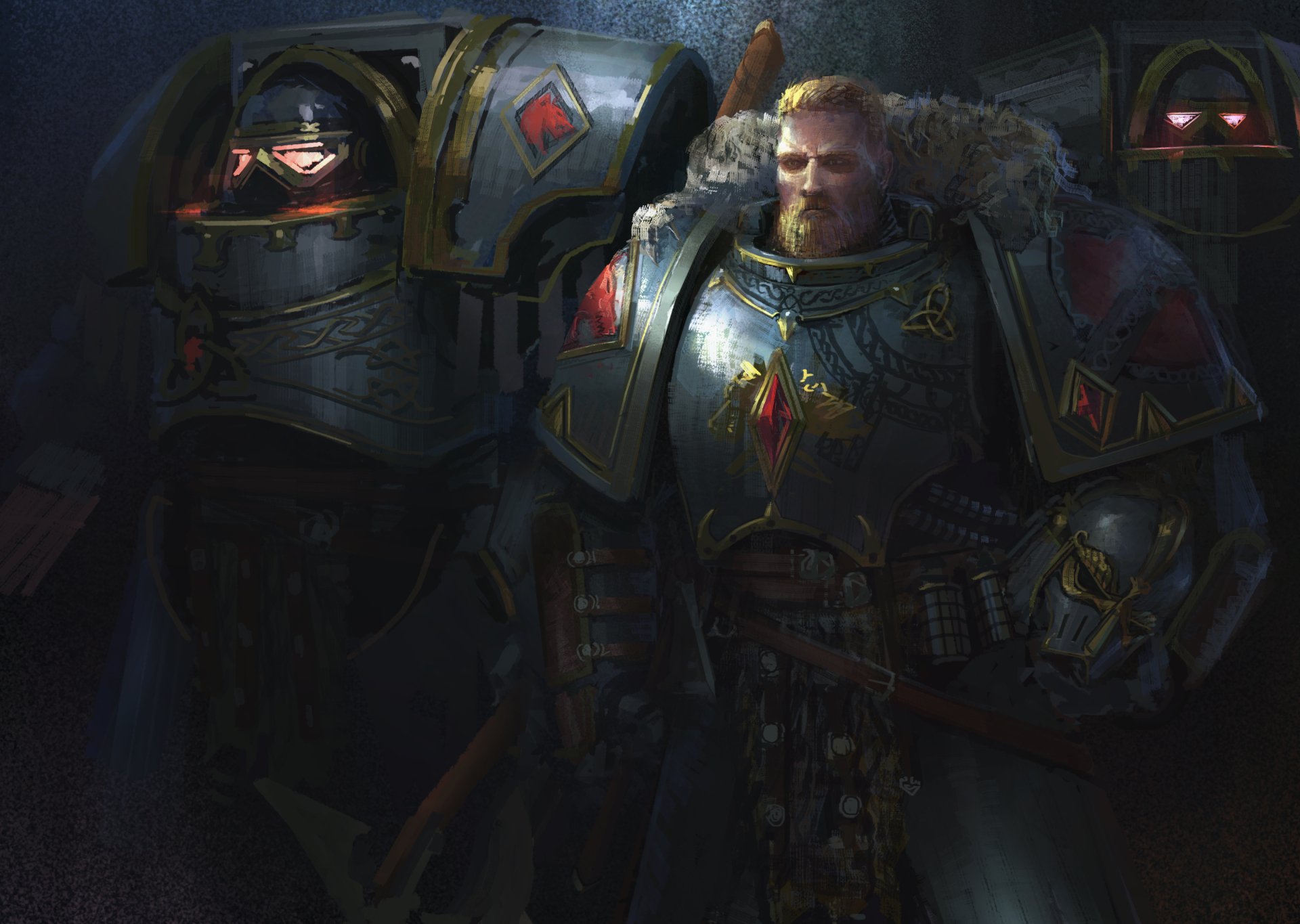 Warhammer 40K Space Marine Warriors HD Armor Wallpaper by hammk