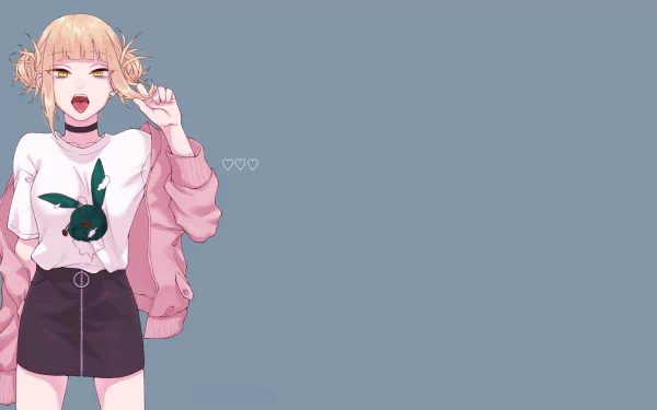 Blushing Himiko Toga HD Anime Wallpaper
