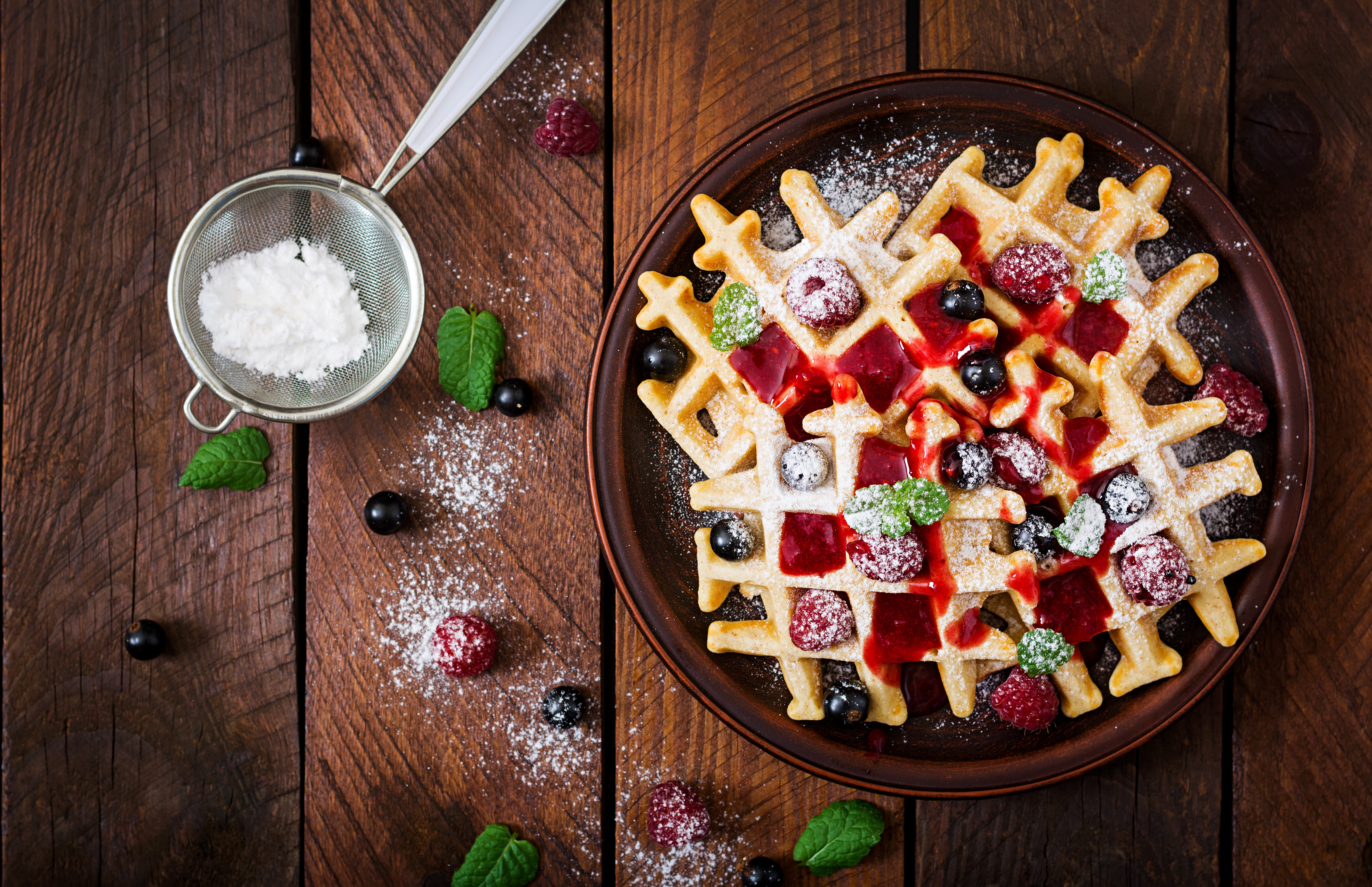 Download Berry Still Life Food Waffle 4k Ultra HD Wallpaper
