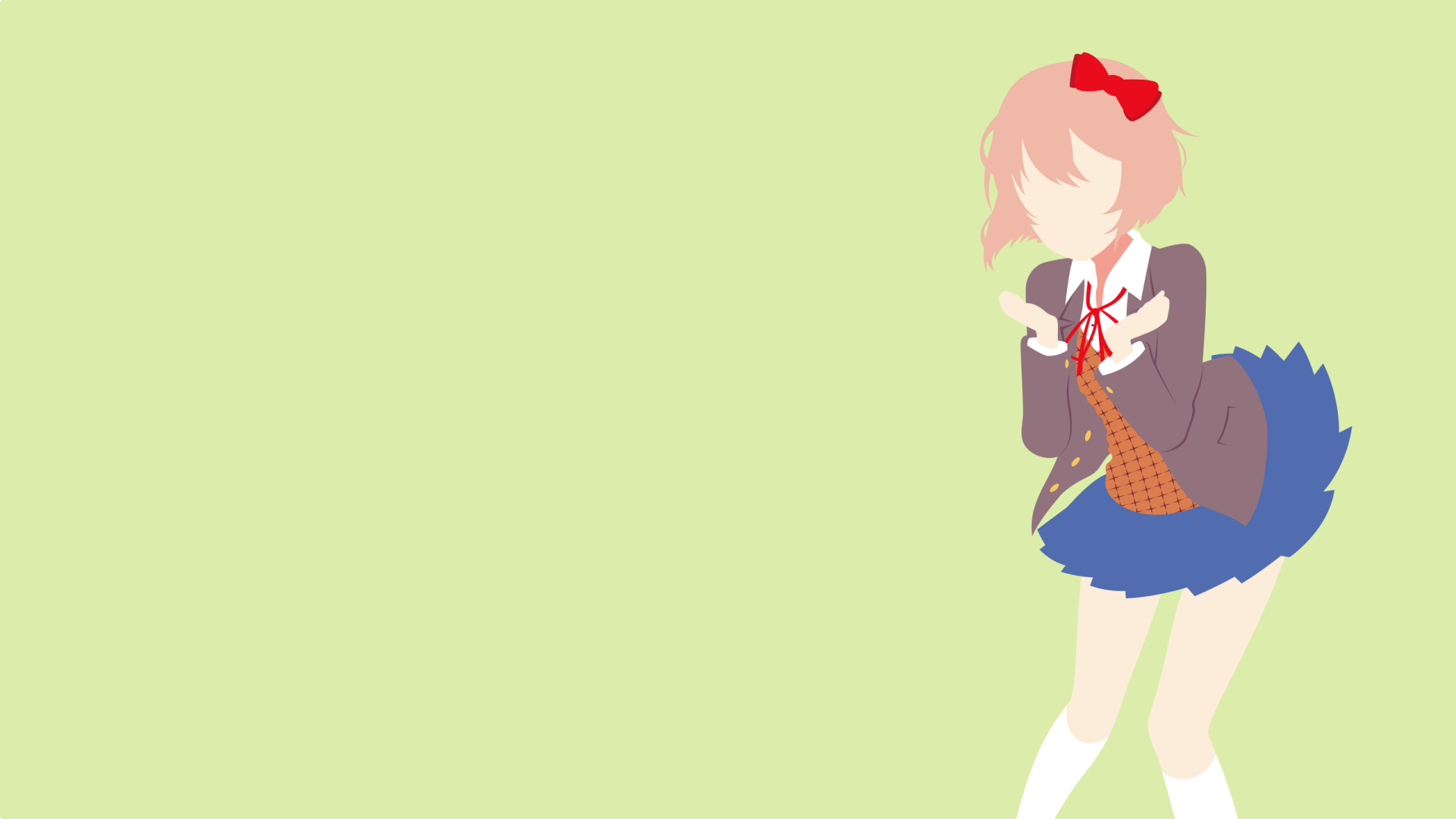 Sayori HD Wallpaper | Doki Doki Literature Club! Video Game Art by Carionto