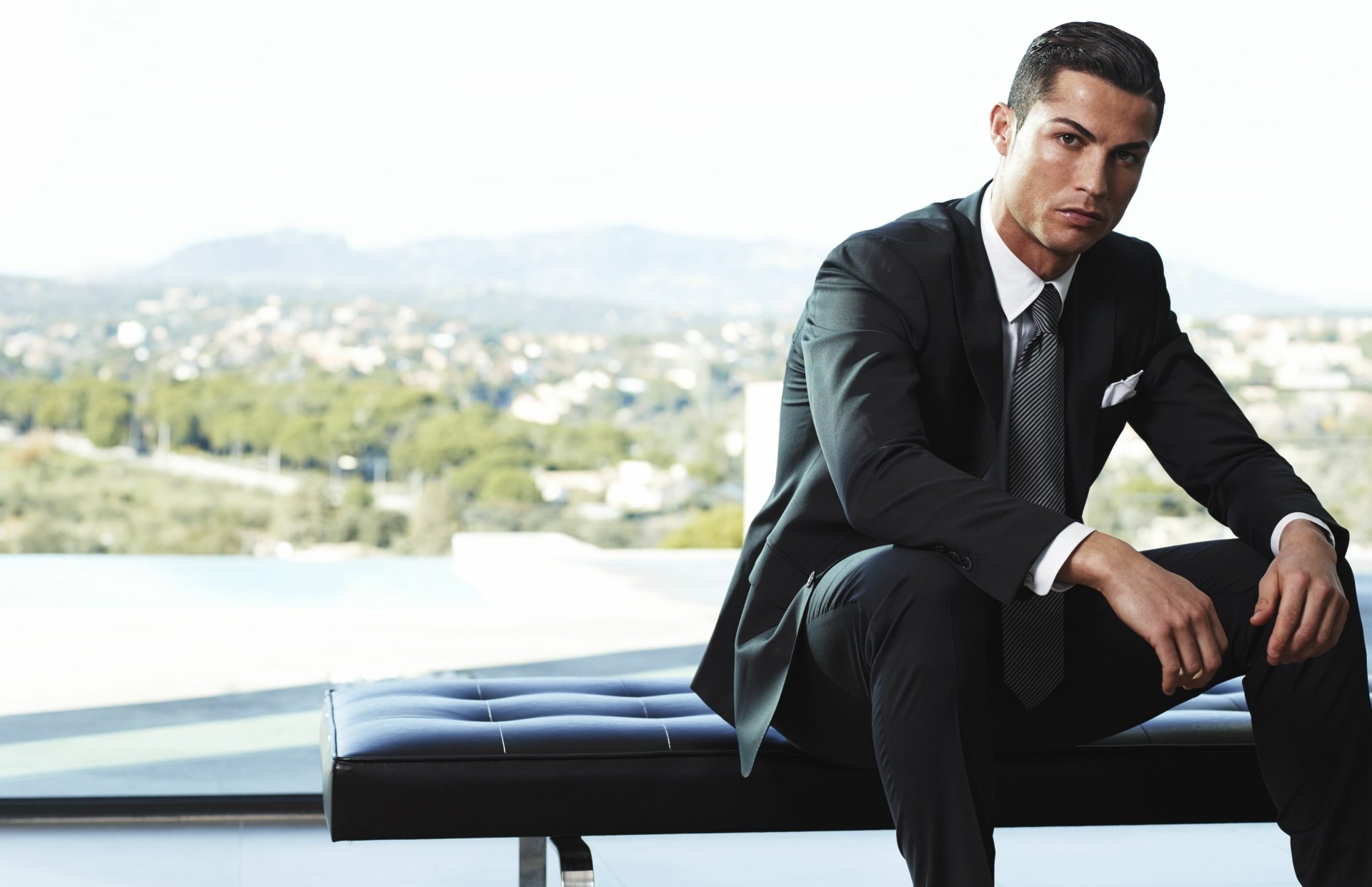 Cristiano Ronaldo in Suit - 4K Ultra HD Wallpaper