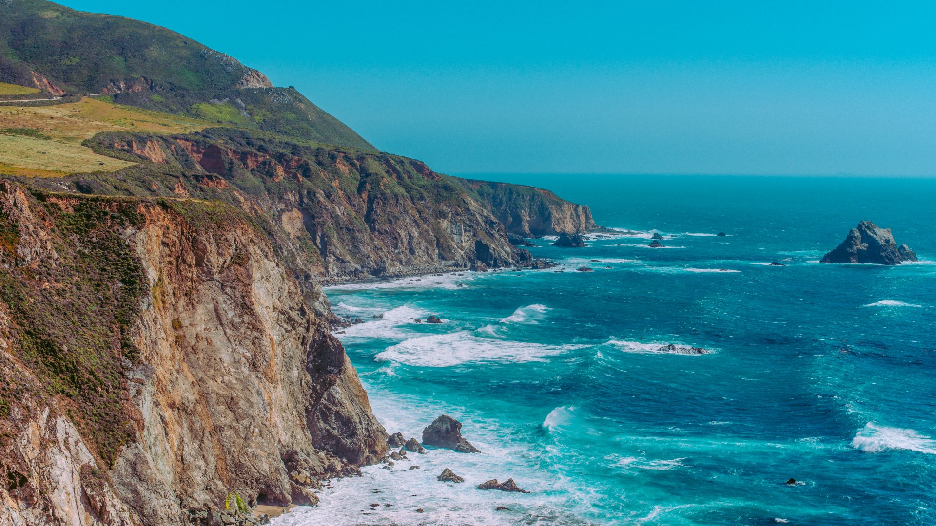 Majestic Coastal Cliffs: Stunning 4K Ultra HD Ocean Nature Wallpaper ...